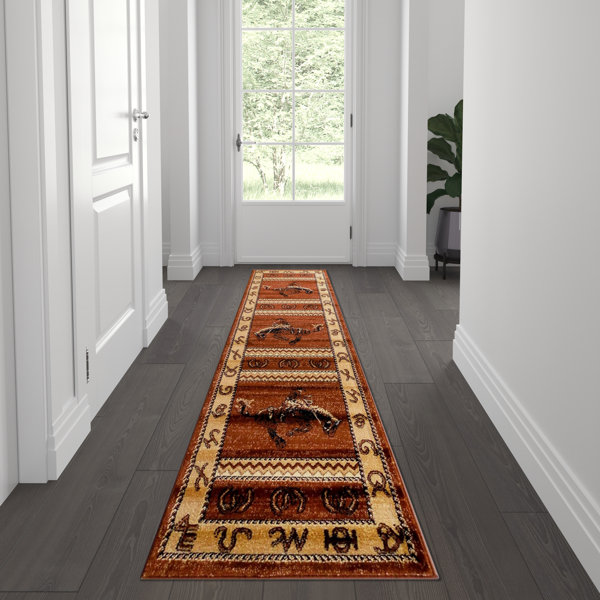 Wade Logan® Tapis intérieur en oléfine Adodeigh Bucking Bronco Rodeo Cowboy et Commentaires ...
